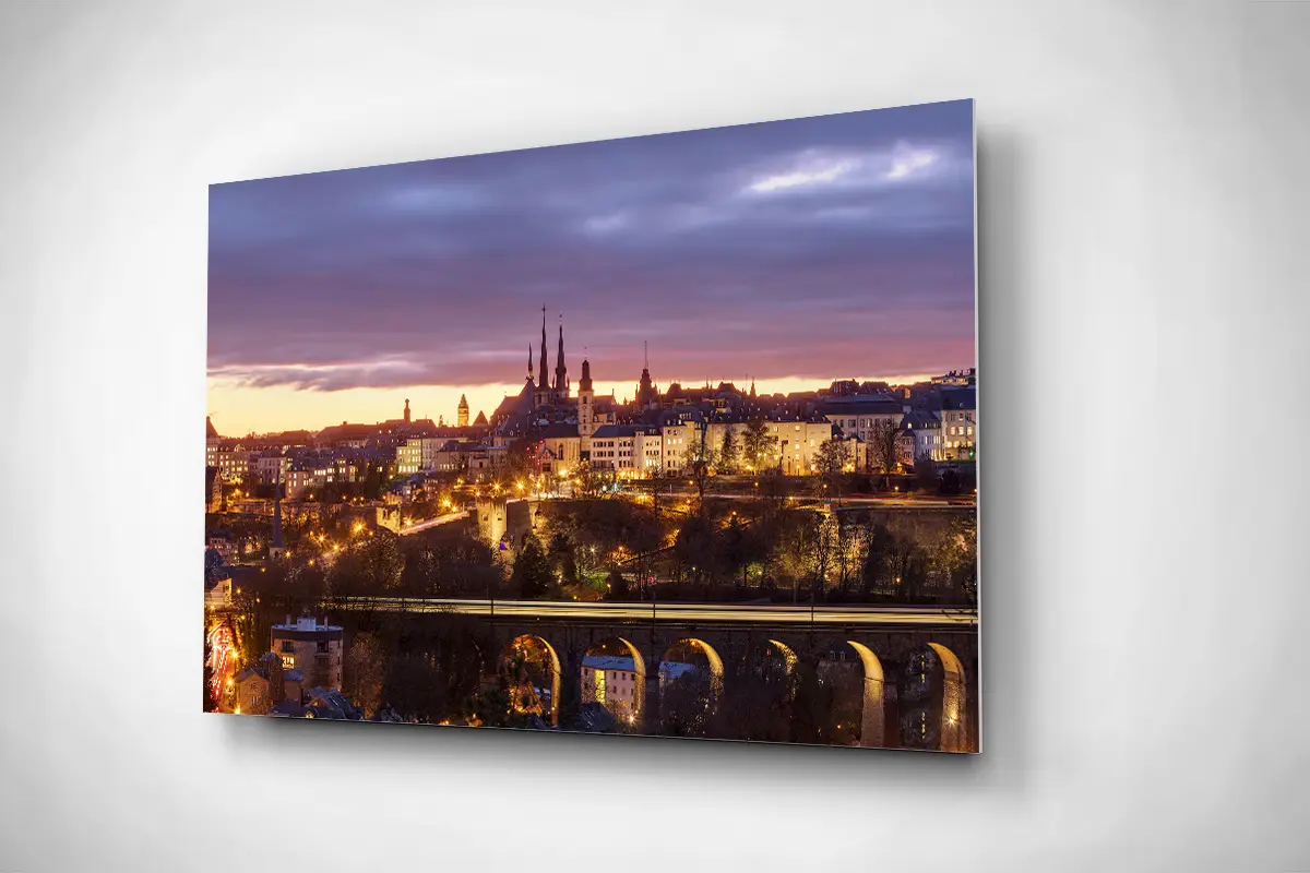 8515-L-VIO-3632-Sunset-Luxembourg-city-old-town-rigid-poster ...
